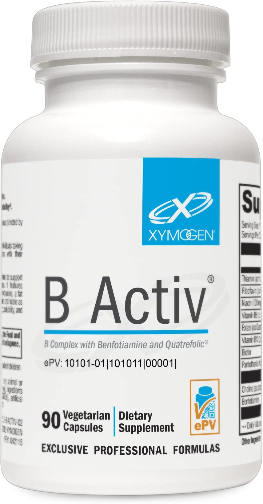 Amazon.com: XYMOGEN B Activ Vitamin B Complex with Benfotiamine ...