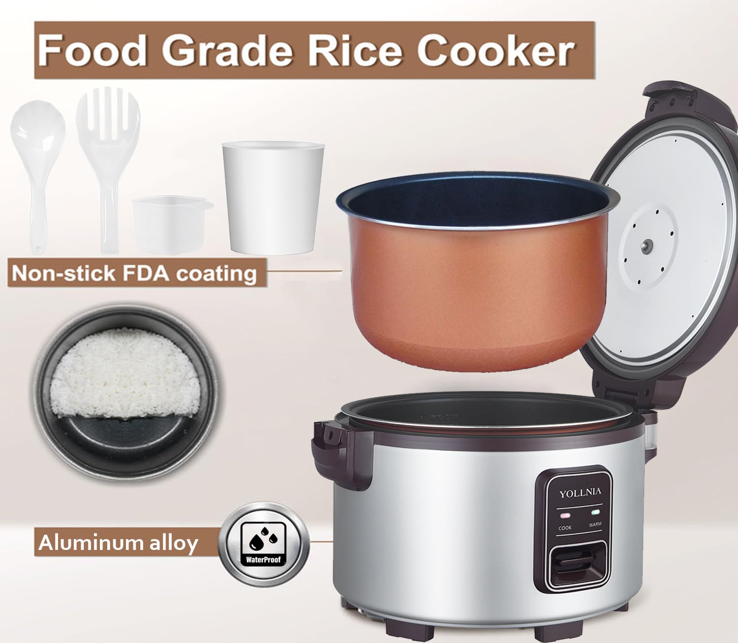 13L Rice Cooker 13L Commercial Rice Cooker - 65 Cup (Cooked) / 35 Cup ...