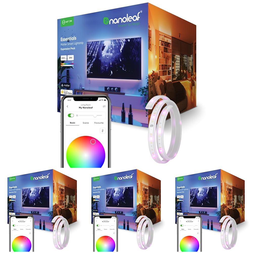 Amazon.com: Nanoleaf Essentials Bluetooth Thread & WiFi Smart RGBCW 16M ...