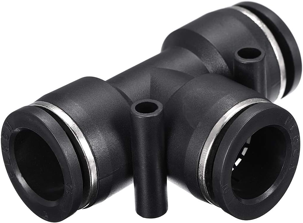 sourcing map Plastic Tee Push to Connect Tube Fittings 8mm or 5/16" od ...