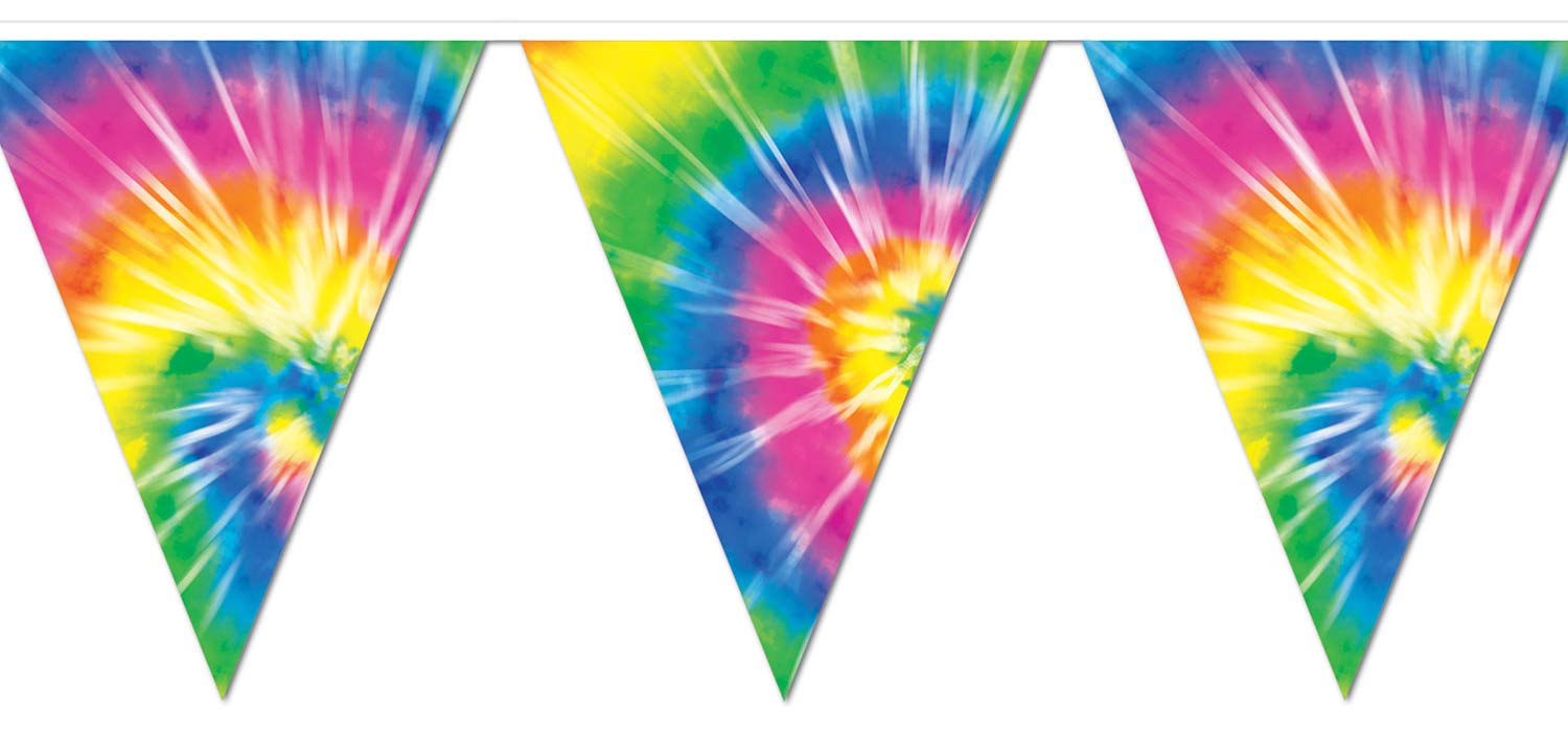 Snapklik.com : Tie-Dyed Pennant Banner