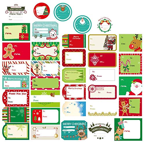 Amazon.com: 216 Pcs Christmas Tag Stickers Peel & Stick from to Name ...