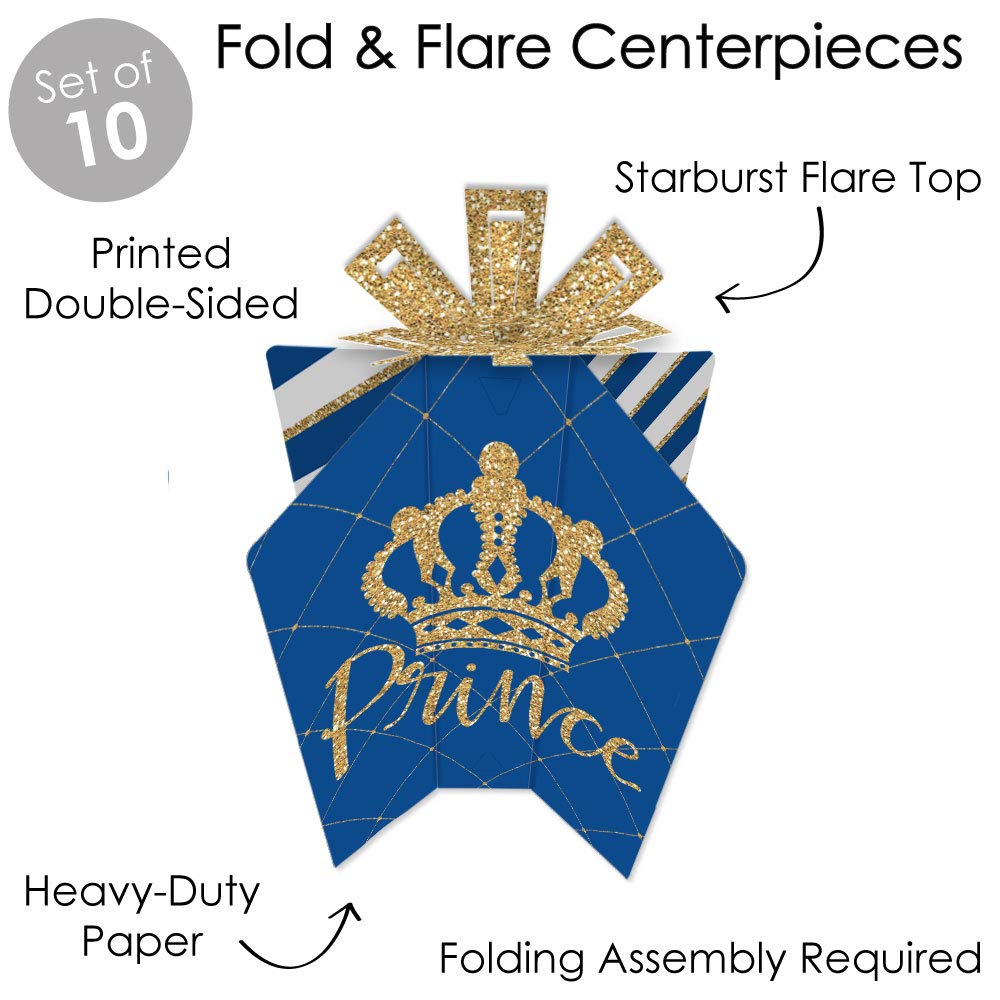 Royal Prince Centerpieces 1 Royal Prince Baby Shower Centerpieces Gold