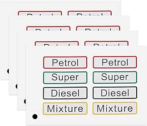 SG Store 32PCS Fuel Stickers Petrol Diesel Super Mixture Oil Tank ...