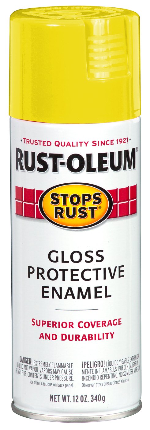 Rust-Oleum Stops Rust Gloss Sunburst Yellow Spray Paint 12 oz. - Amazon.com