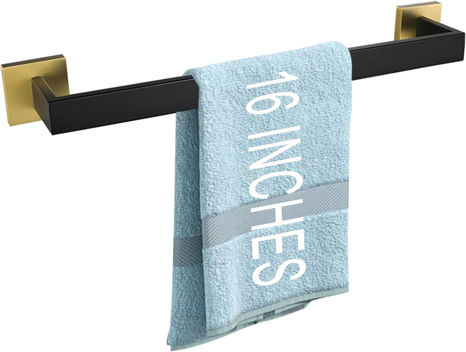 16-Inche Hand Towel Bars for Bathroom Wall Mounted Matte Black and Gold ...