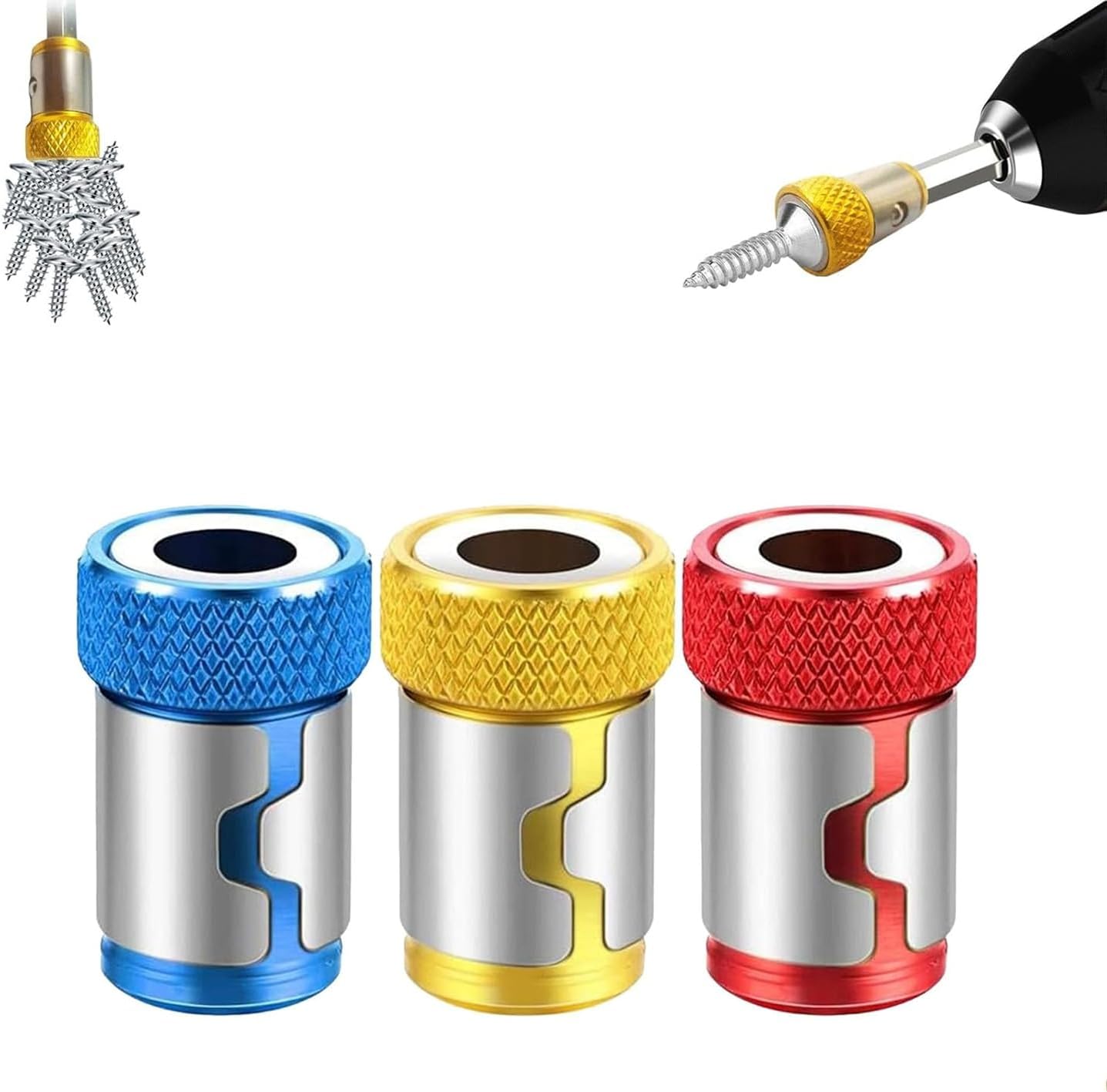 3 PCS Screwdriver Head Magnetic Ring, Magnetic Screw Holder, Removable ...