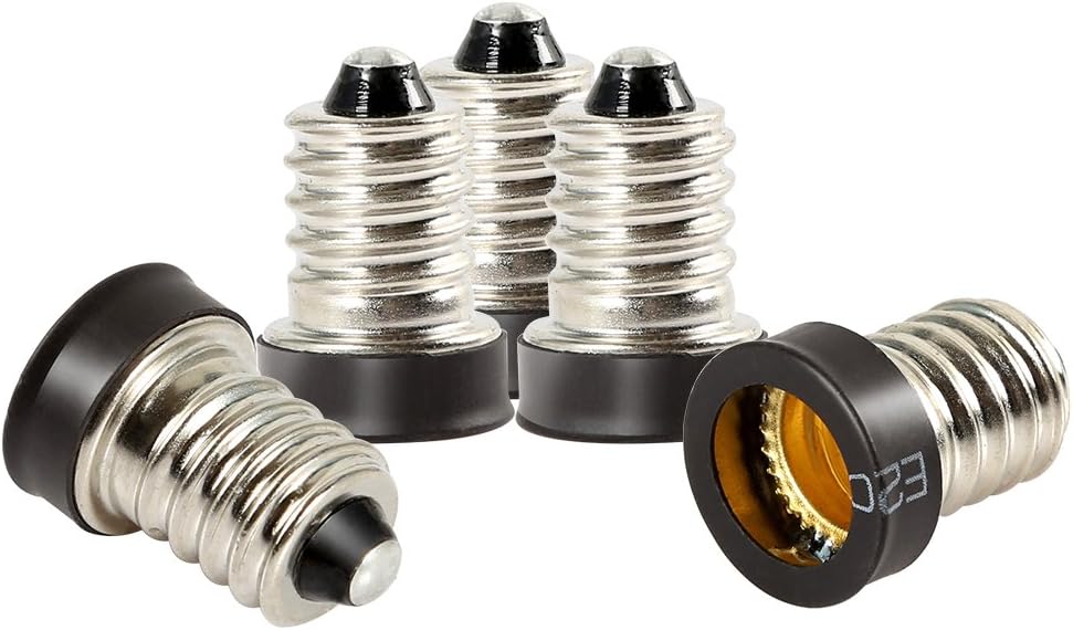 ELECTOP 5 Pack E14 to E12 Adapter Converters Light Sockets Lamp Holder ...
