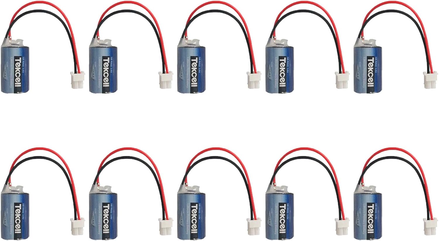 Amazon.com: WELLVEUS「10 Pack」SB-AA02 1 2 AA 3.6V Lithium Battery for ...