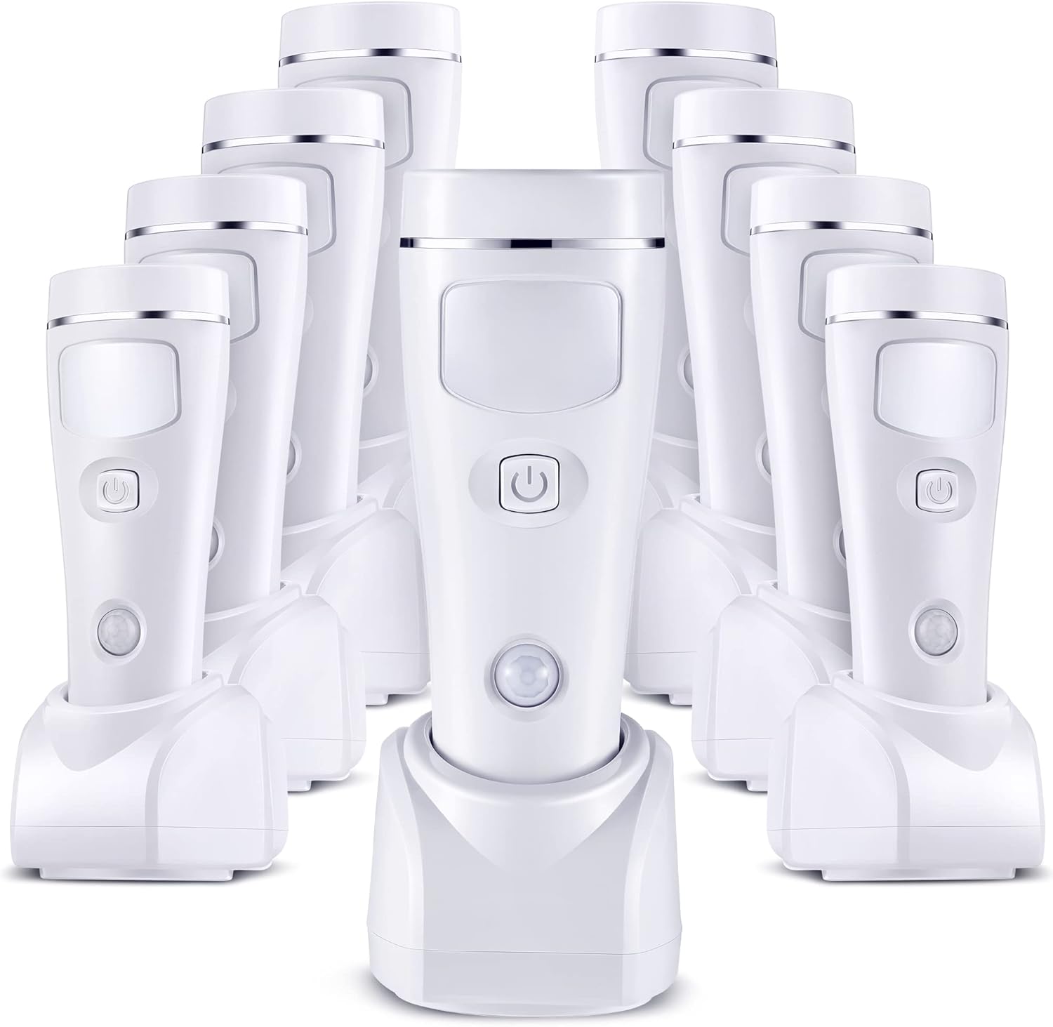 Enhon 4 in 1 LED Rechargeable Plug in Flashlights, 9 Pack LED Emergency ...