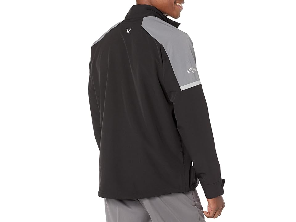 Callaway Full Zip Wind Water-Resistant Jacket (Caviar) Men's Clothing ...