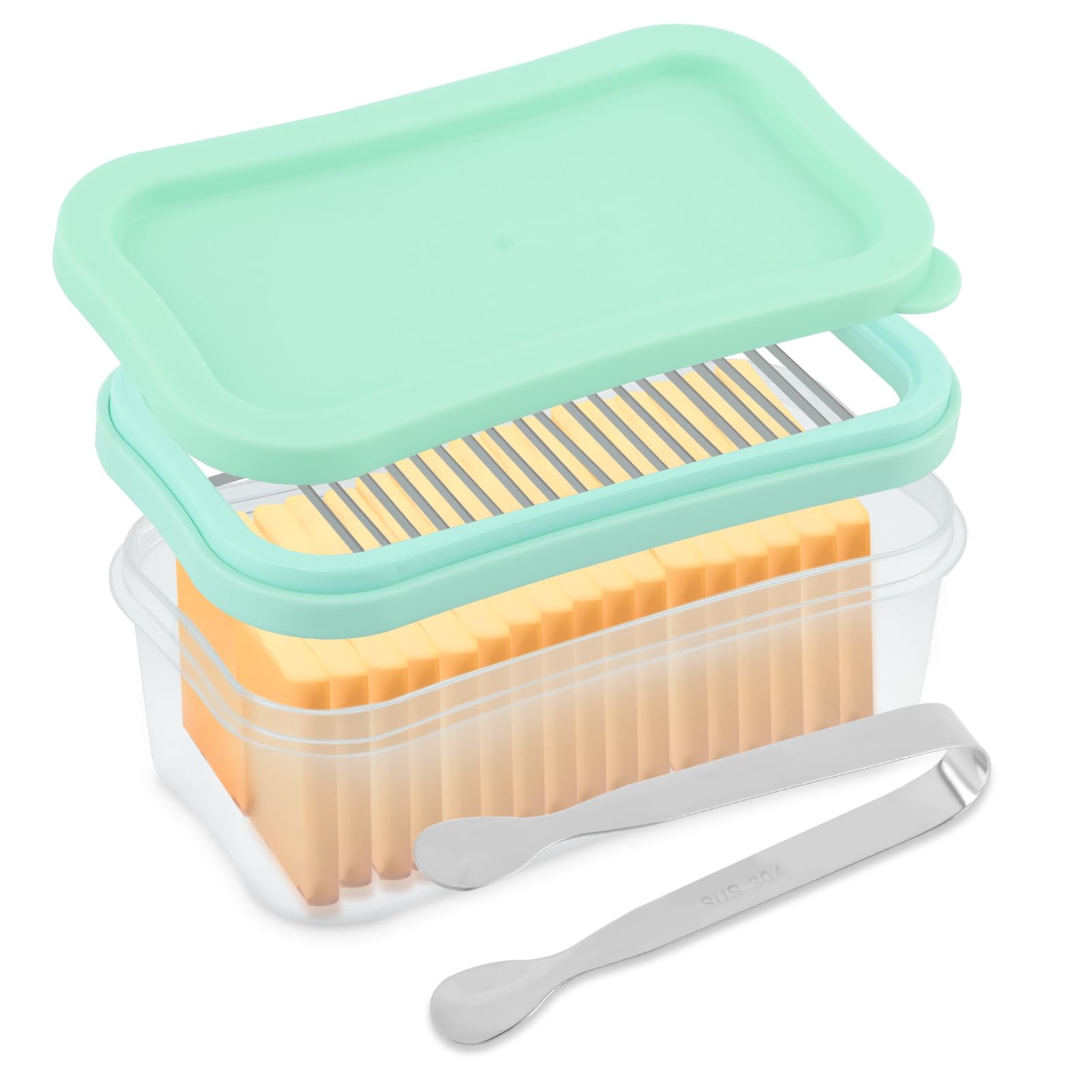 Amazon.com | Butter Slicer Cutter and Keeper, Stick Butter Container ...