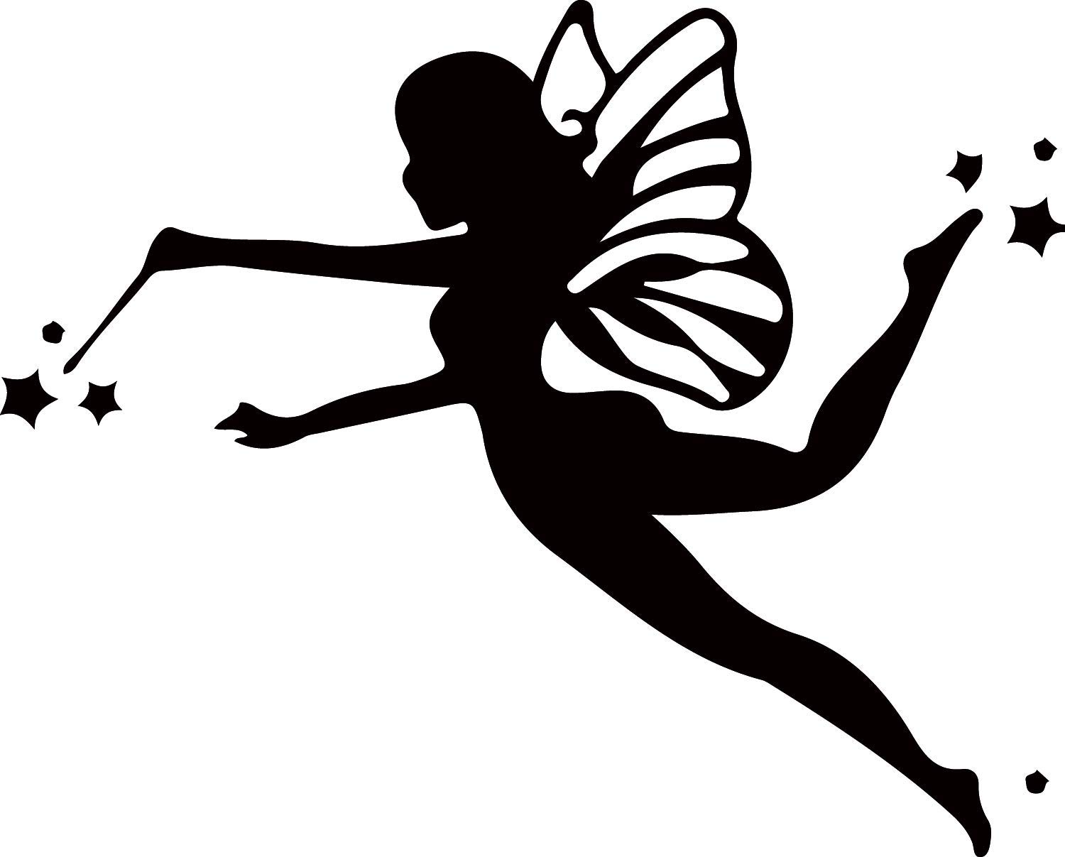Flying Fairy Silhouette