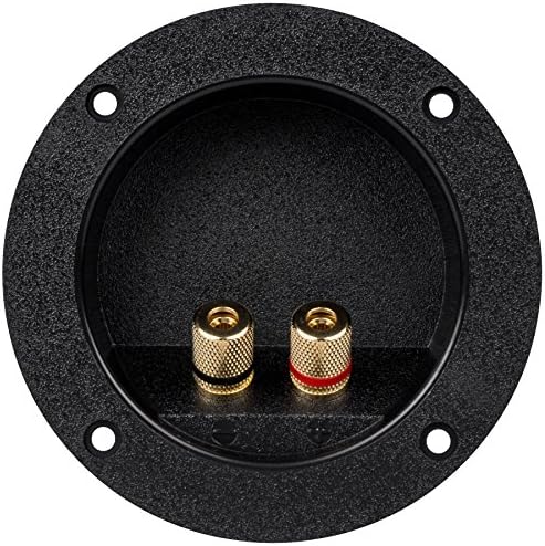 Amazon.com: Recessed Round Speaker Terminal w/Gold Banana Type 5-Way ...