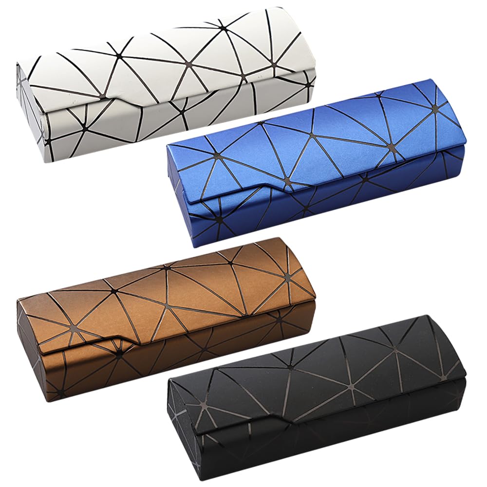 YqsIbth Hard Shell Glasses Case, 4 Pack Portable Eyeglasses Case, Hard ...