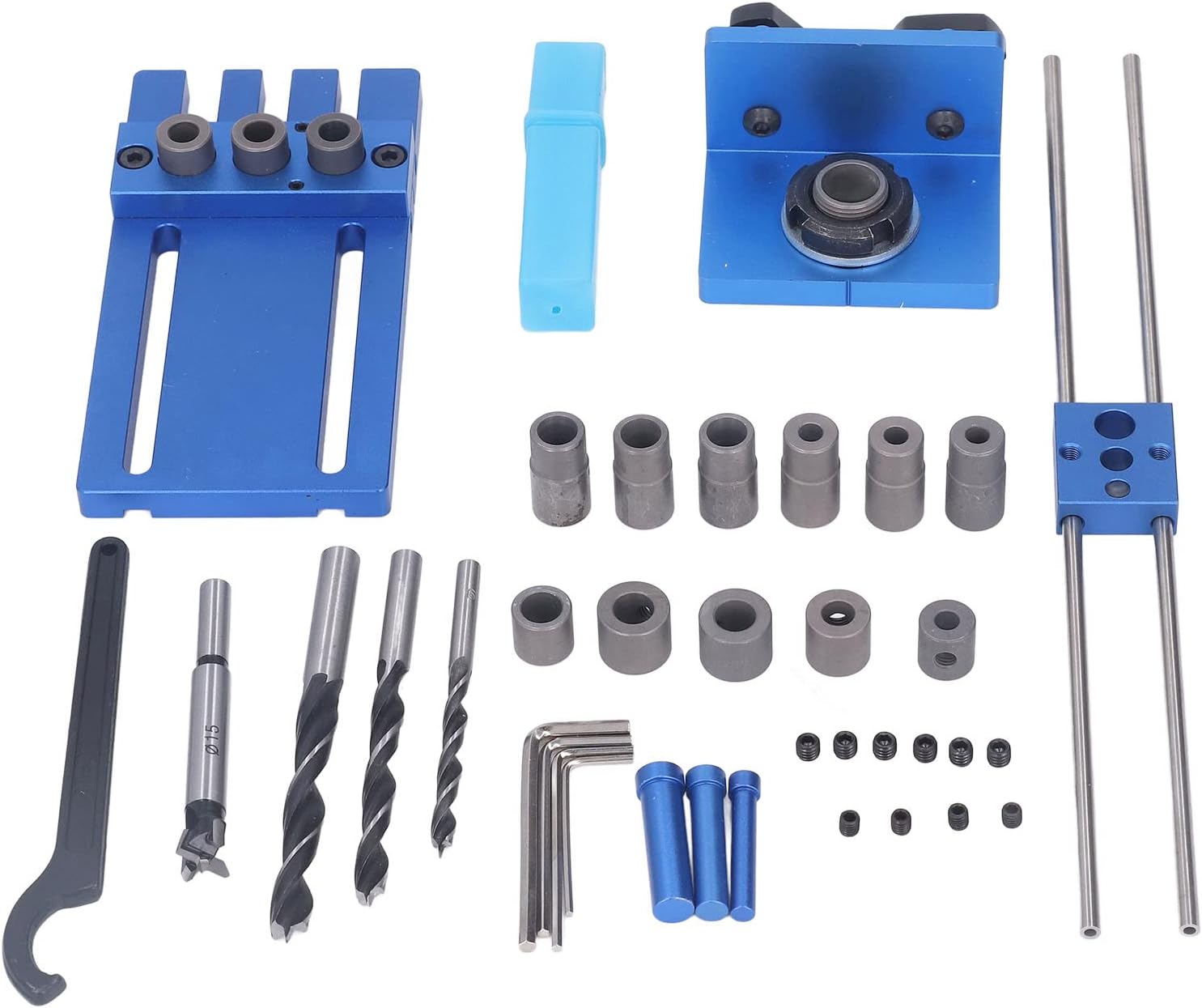 Gearwell Doweling Jig Kit, 3 in 1 Adjustable Pocket Hole Jig Kit with ...