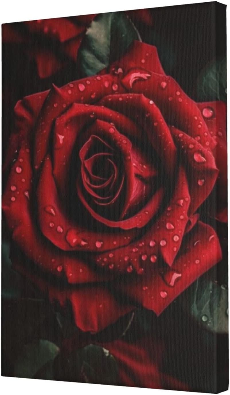 Red rose Canvas Print Wall Art Poster Framed Canvas Photo Arts for ...