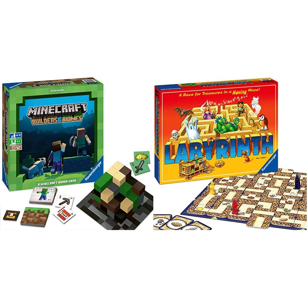 Buy Ravensburger Minecraft: Builders & Biomes Strategy Board Game Ages ...