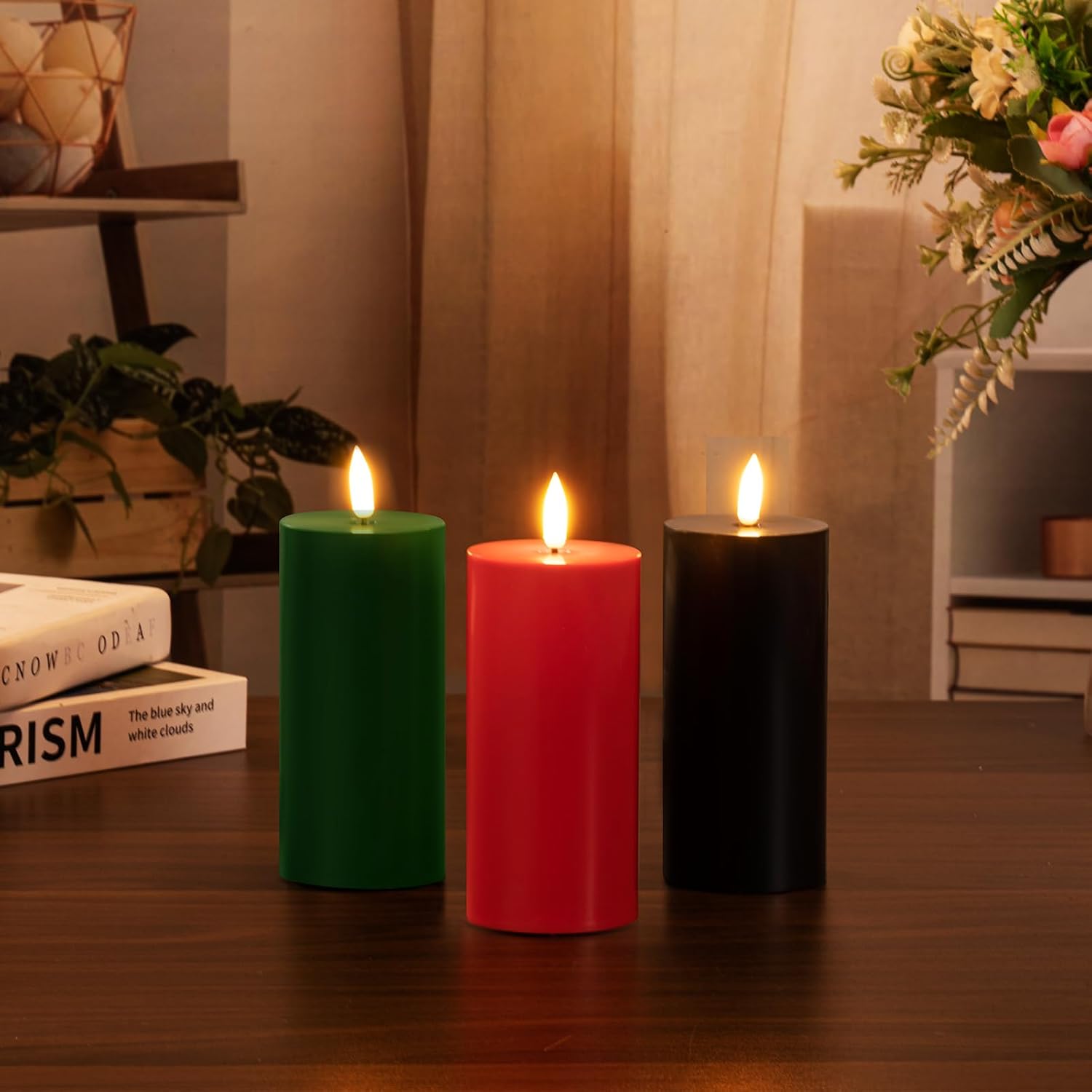 Amazon.com: Simplelight Set of 3 Outdoor Weatherproof Flameless Candles ...
