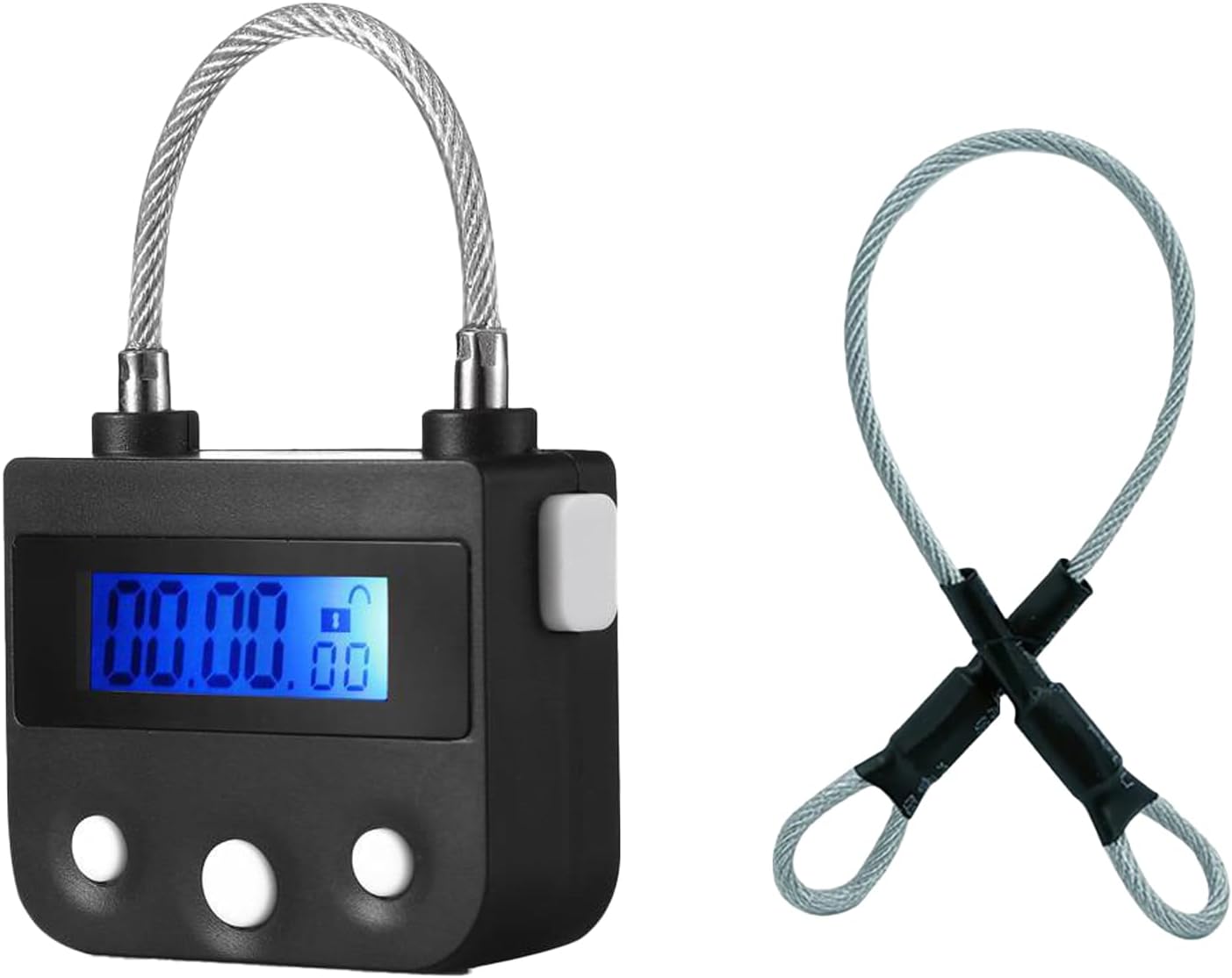 99 Hours Max Timing Lock - Flexible Braided Steel Cable Time Out ...