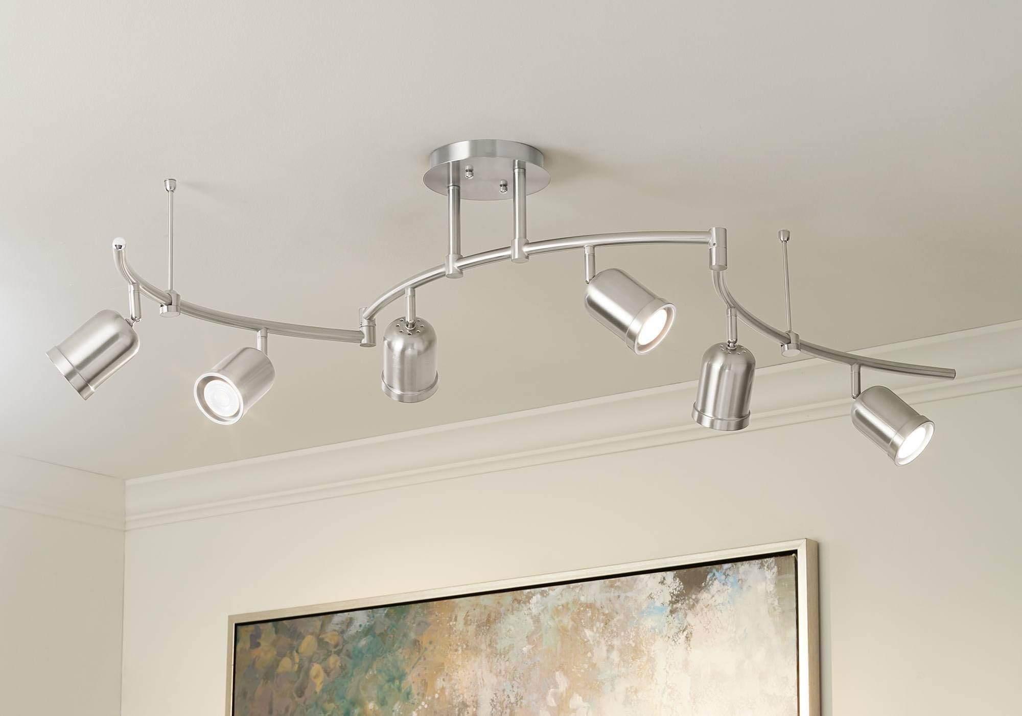 Pro Track Vester 4-Head LED Wall or Ceiling Track Light Fixture Kit ...