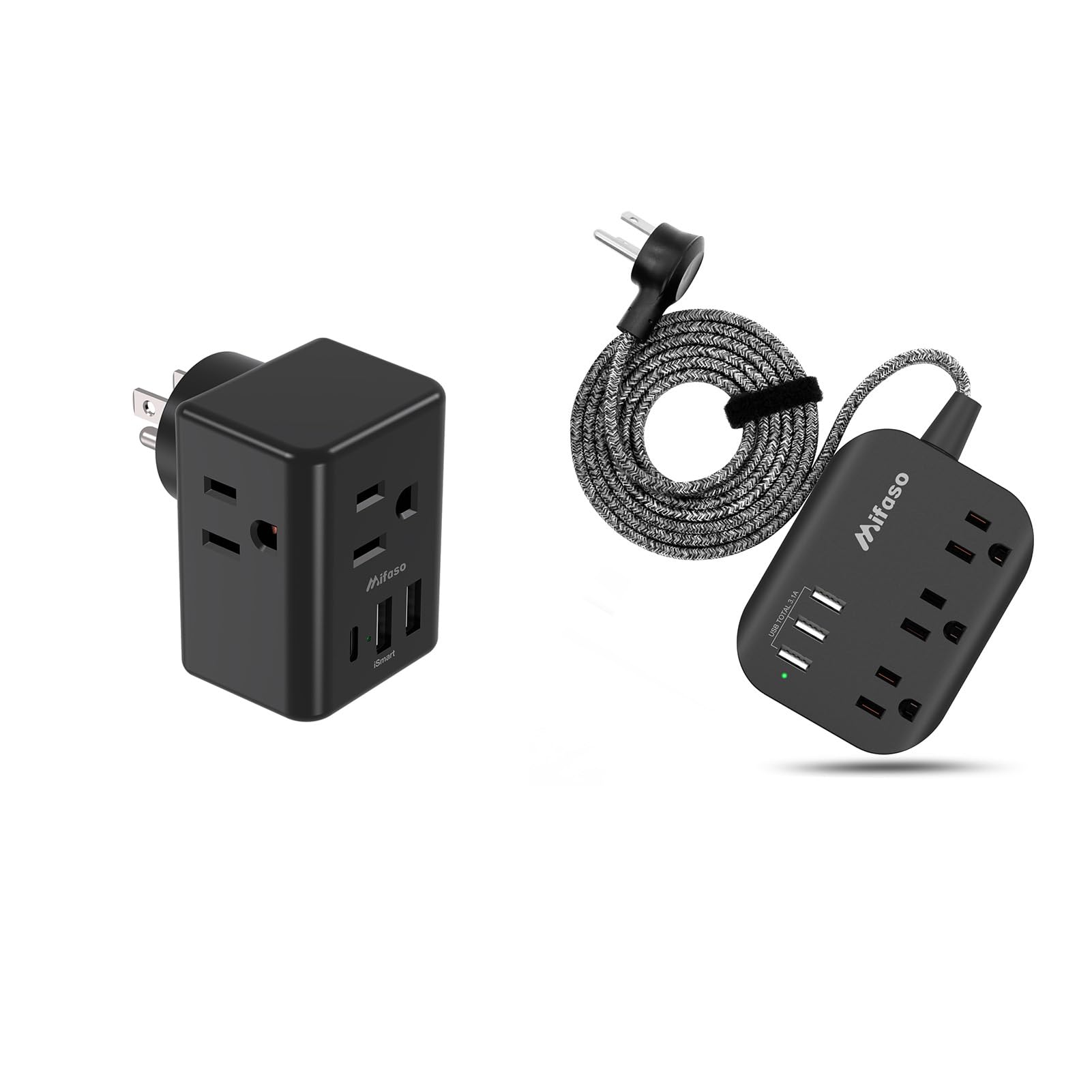 Amazon.com: 3-Outlet Power Strip with USB + 3-Outlet Extender : Electronics