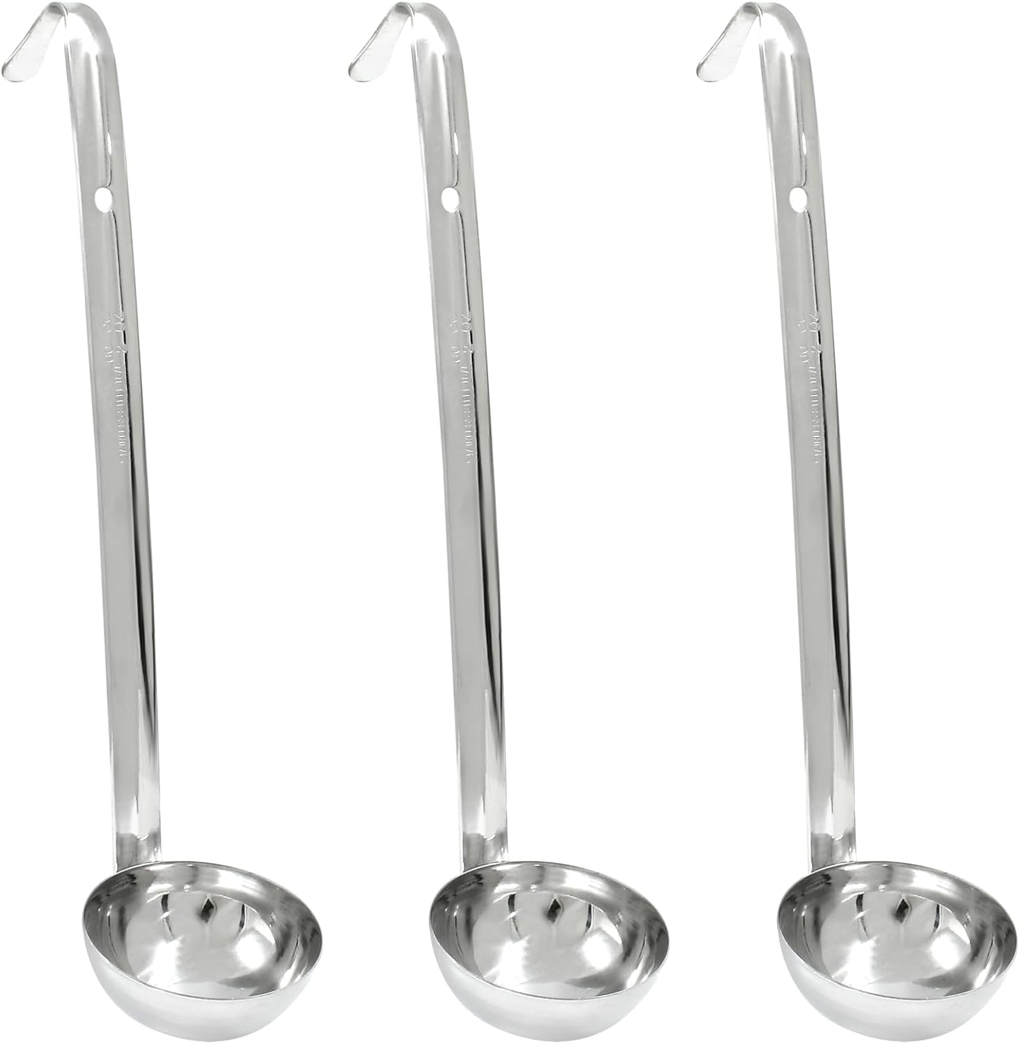 Amazon.com | Piutouyar 3 Pcs 2 oz Soup Ladle Set, Stainless Steel Ladle ...