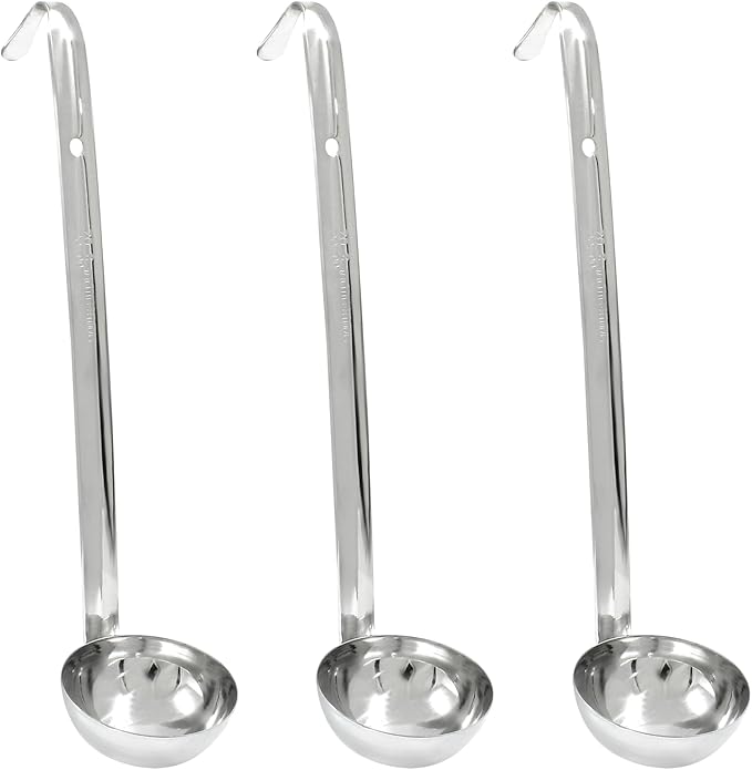 Amazon.com | Piutouyar 3 Pcs 2 oz Soup Ladle Set, Stainless Steel Ladle ...