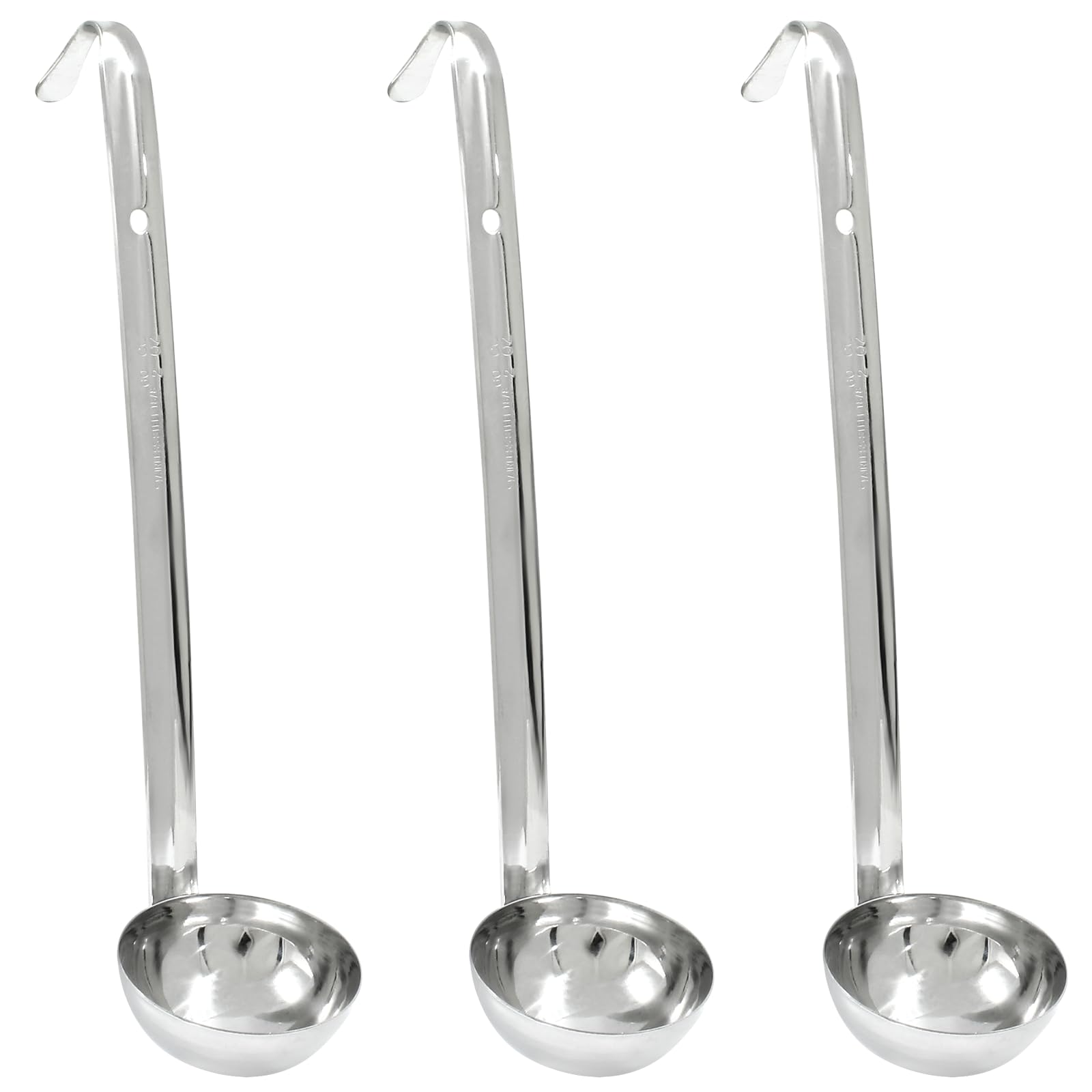 Amazon.com | Piutouyar 3 Pcs 2 oz Soup Ladle Set, Stainless Steel Ladle ...