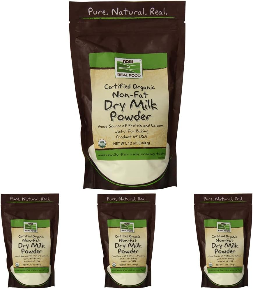 Amazon.com : NOW Foods, Organic Non-Fat Dry Milk Powder with Protein ...