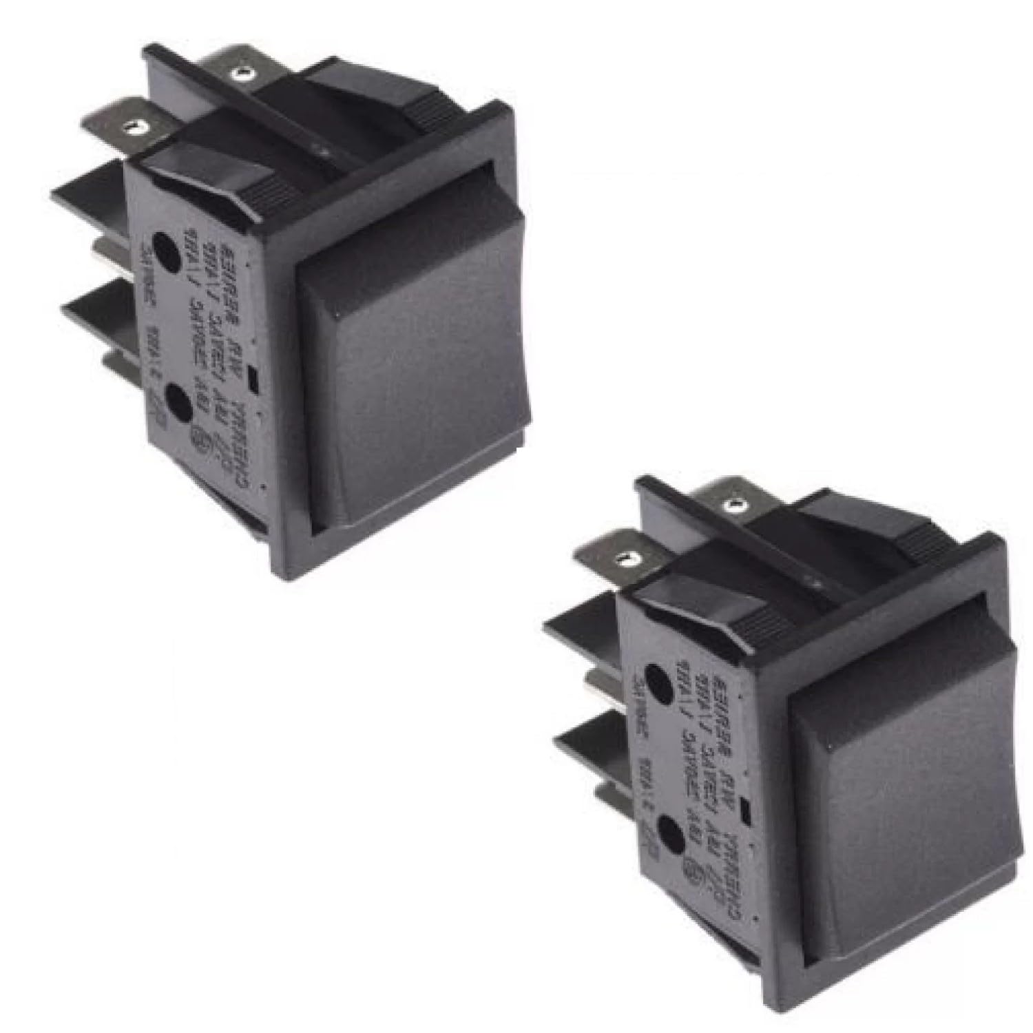 TECHDELIVERS® Rocker Switch 6 Pin DPDT Center Off Spring Action 6A/250V ...