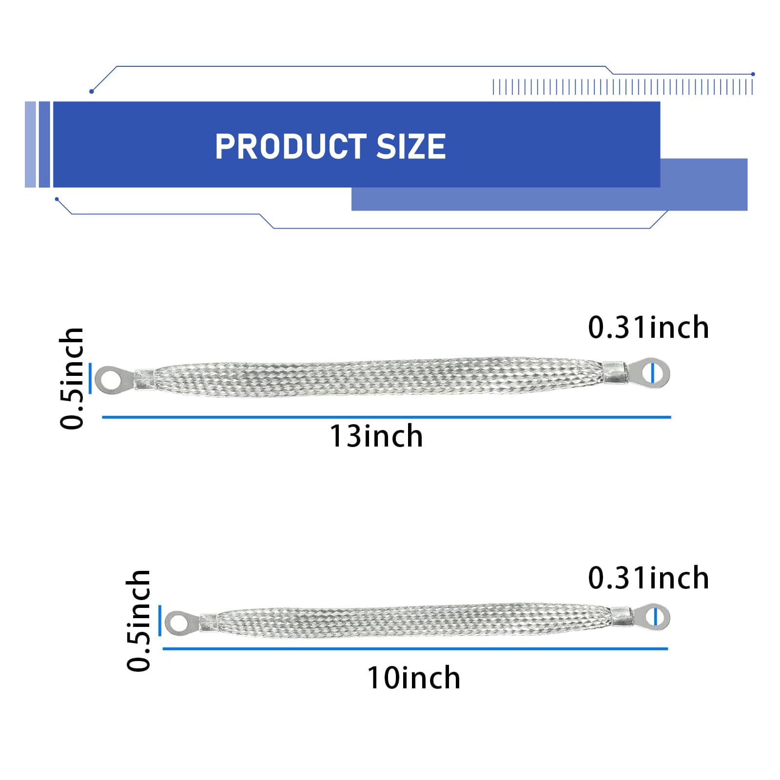 Snapklik.com : Ajxn 5 PCS Car Multifunctional Grounding Strap Kit, 10 ...