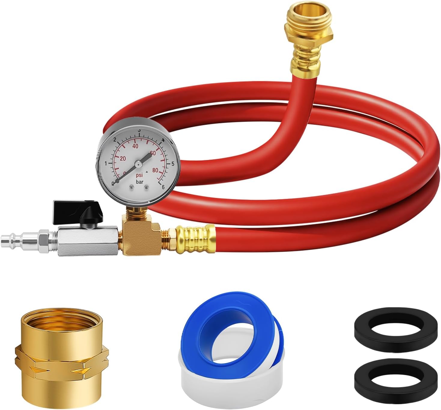 Amazon.com: 60 Inch Long RV Winterize Hose with Pressure Gauge, Winter ...