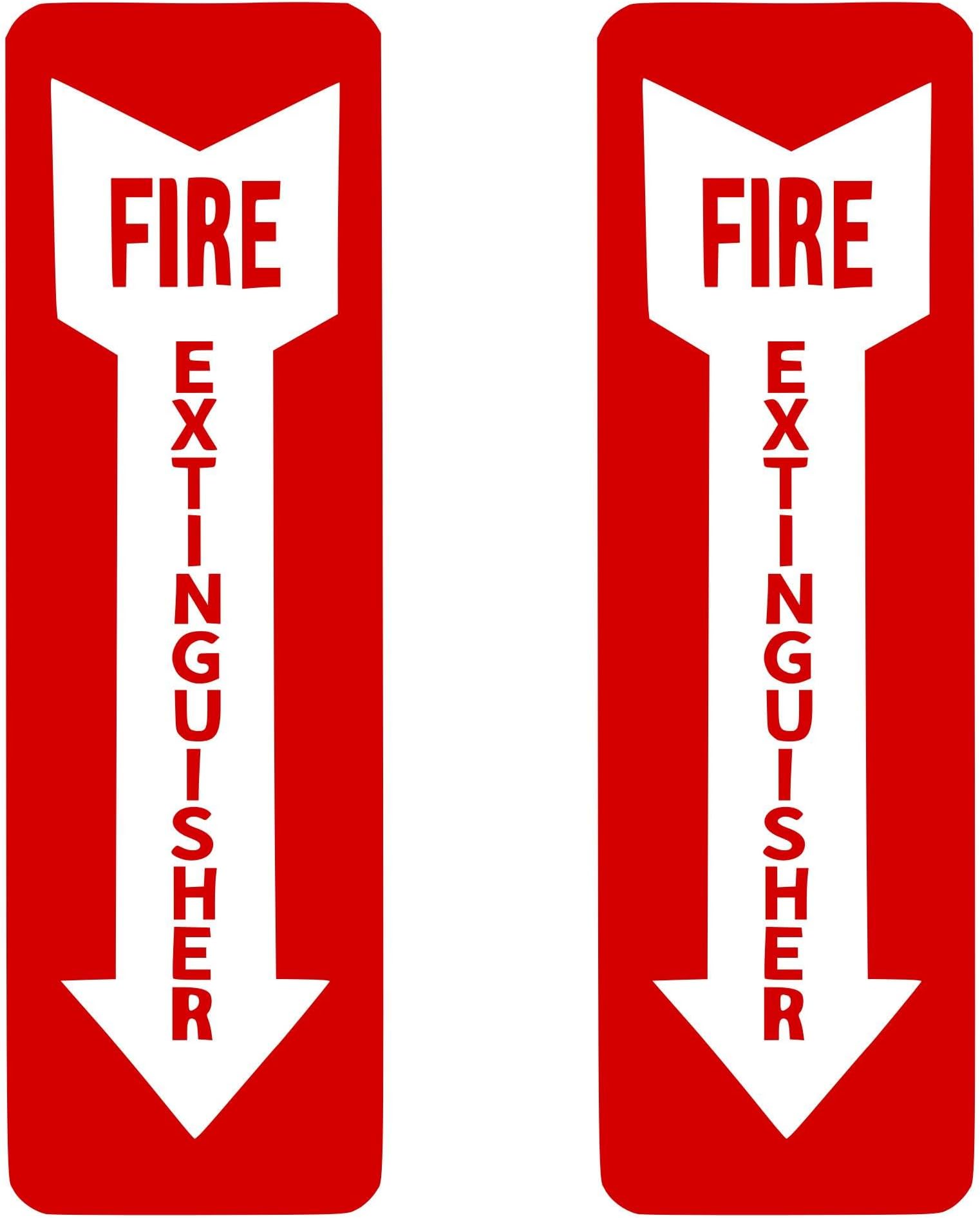 Amazon.com: Emergency Fire Extinguisher Arrow Stickers/Signs – Meeting ...
