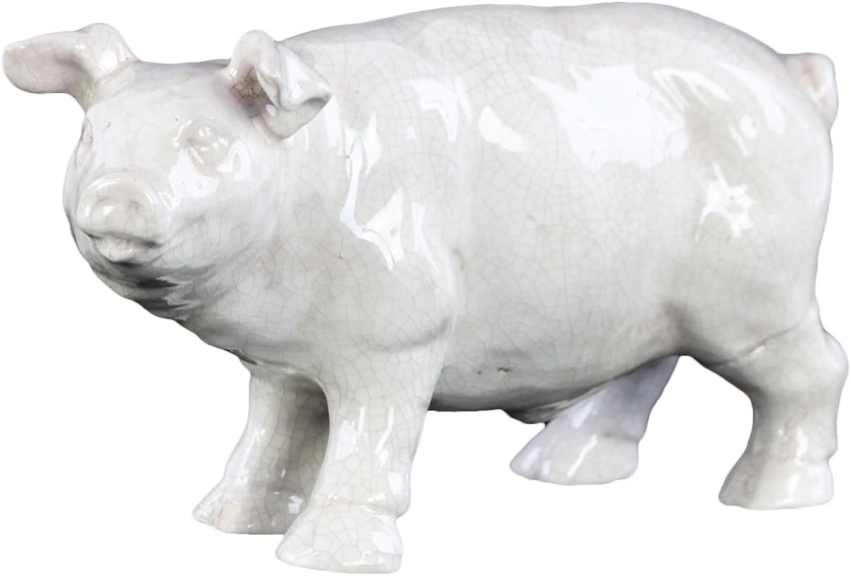 Amazon.com: Urban Trends Ceramic Standing Pig Figurine with Drooping ...