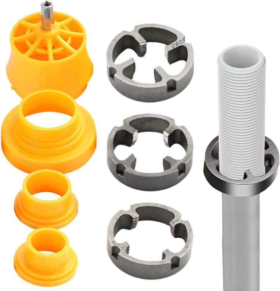 Electric Drill Compatible PVC Pipe Threader Kit, 2024 New PVC Thread ...