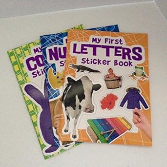 My First Sticker Book Coloring & Activity Books, 3 books (Letters ...