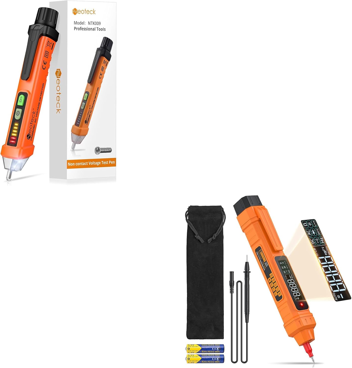 Neoteck Voltage Tester Pen+Pen Type Digital Multimeter - Amazon.com