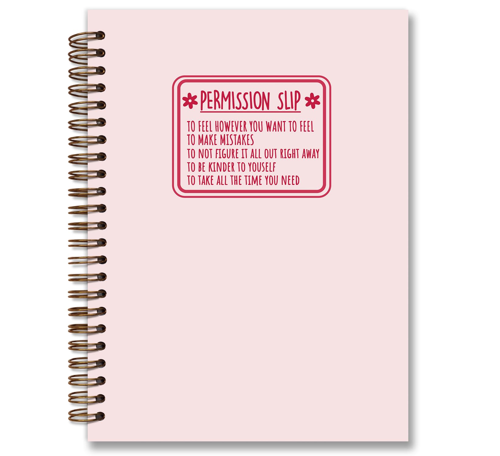 Amazon.com : foedor Preppy Pink Spiral Notebook,Hardcover College Ruled ...