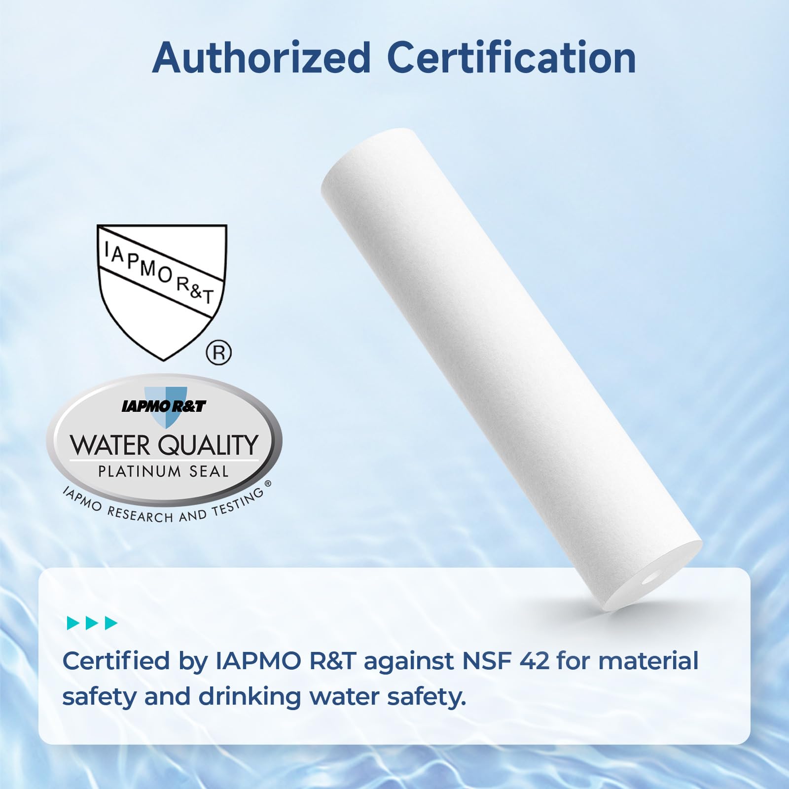 20" x 4.5" Water Filters, 5 Micron Whole House Sediment Filter ...