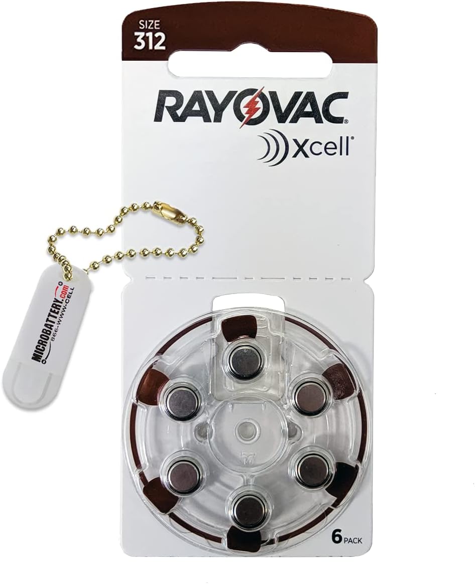 Amazon.com: Rayovac Extra Hearing Aid Batteries - Size 312 312AE-6ZM ...