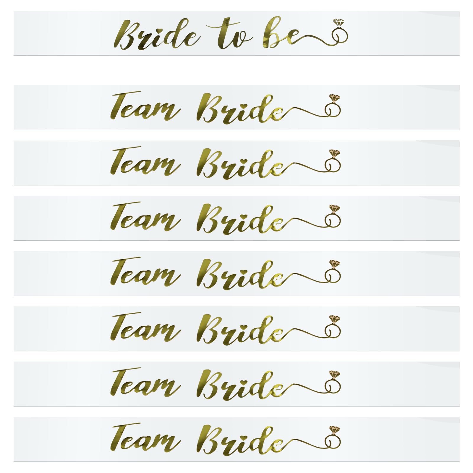 Amazon.com: Lunhoo 8 Pack Team Bride Sash Set, Bachelorette Party ...