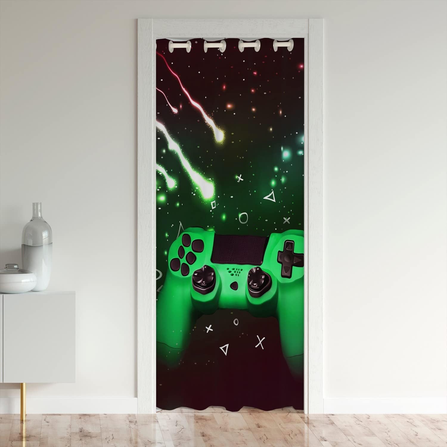 Loussiesd Gamer Door Curtain 132 x 203 cm for Door Privacy Game Decor ...
