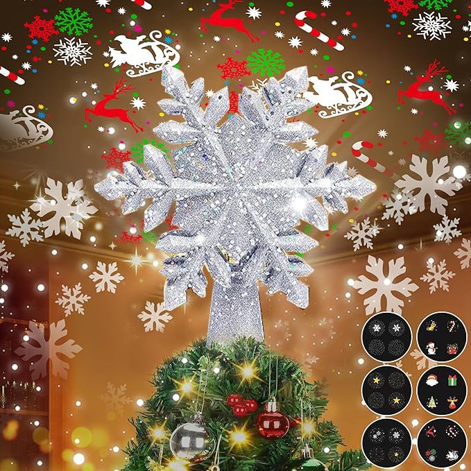 Estrella para arbol de Navidad,estrella iluminada con luces LED ...