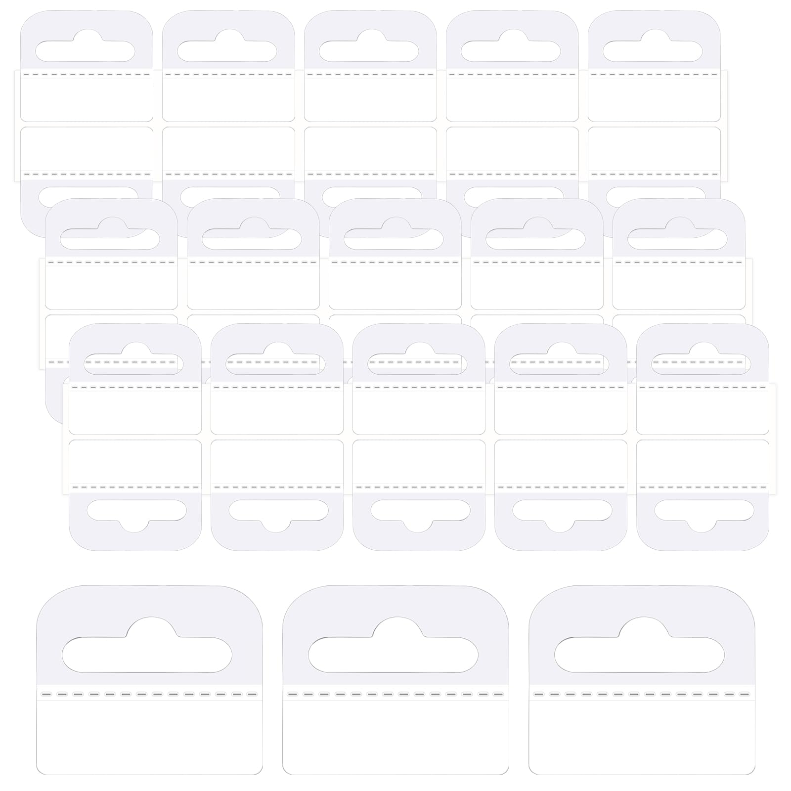 400pcs Self Adhesive Folding Hang Tabs, Clear Adhesive Hanging Tabs ...