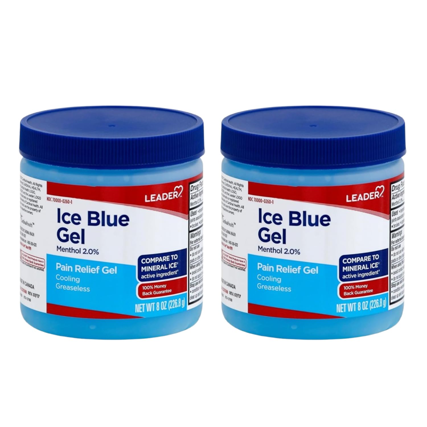 Snapklik.com : LEADER Mineral Ice Blue Gel, Menthol 2%, Pain Relief Gel ...