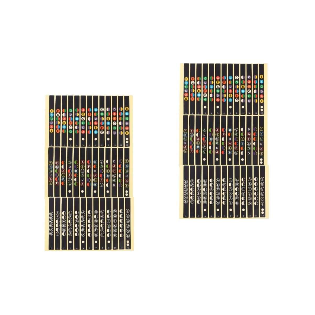 Guitar Cleaner Dilwe 10 Sheet Guitar Fretboard Stickers,Guitar Note ...