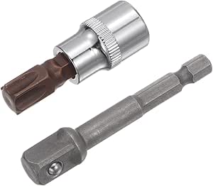 sourcing map T55 Torx Bit Socket, 3/8" Square Drive CR-V Sockets, S2 ...