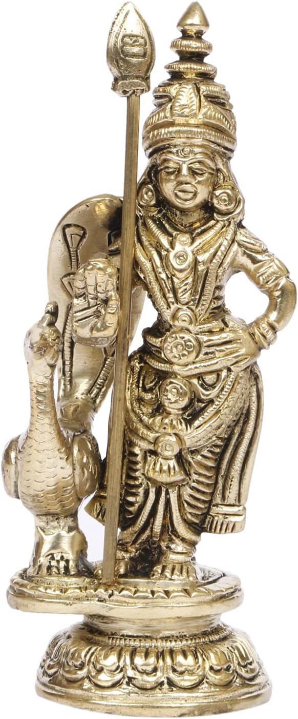 Buy anciently Murugan Idol Brass Mini | Mini Lord Murugan Statue ...