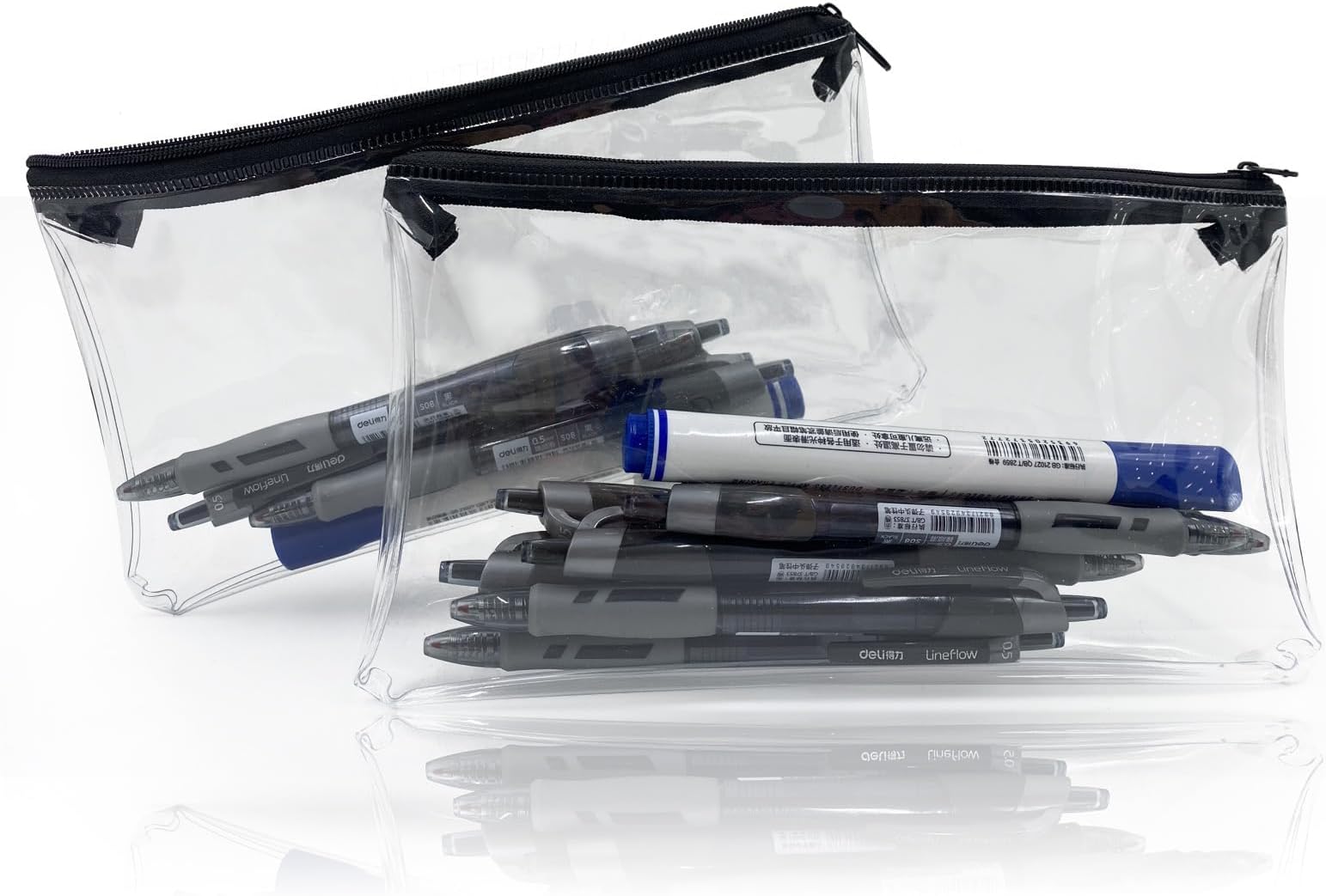 Tiger Pencil case - Clear See Through - Short 20x12.5cm x 1 Single ...